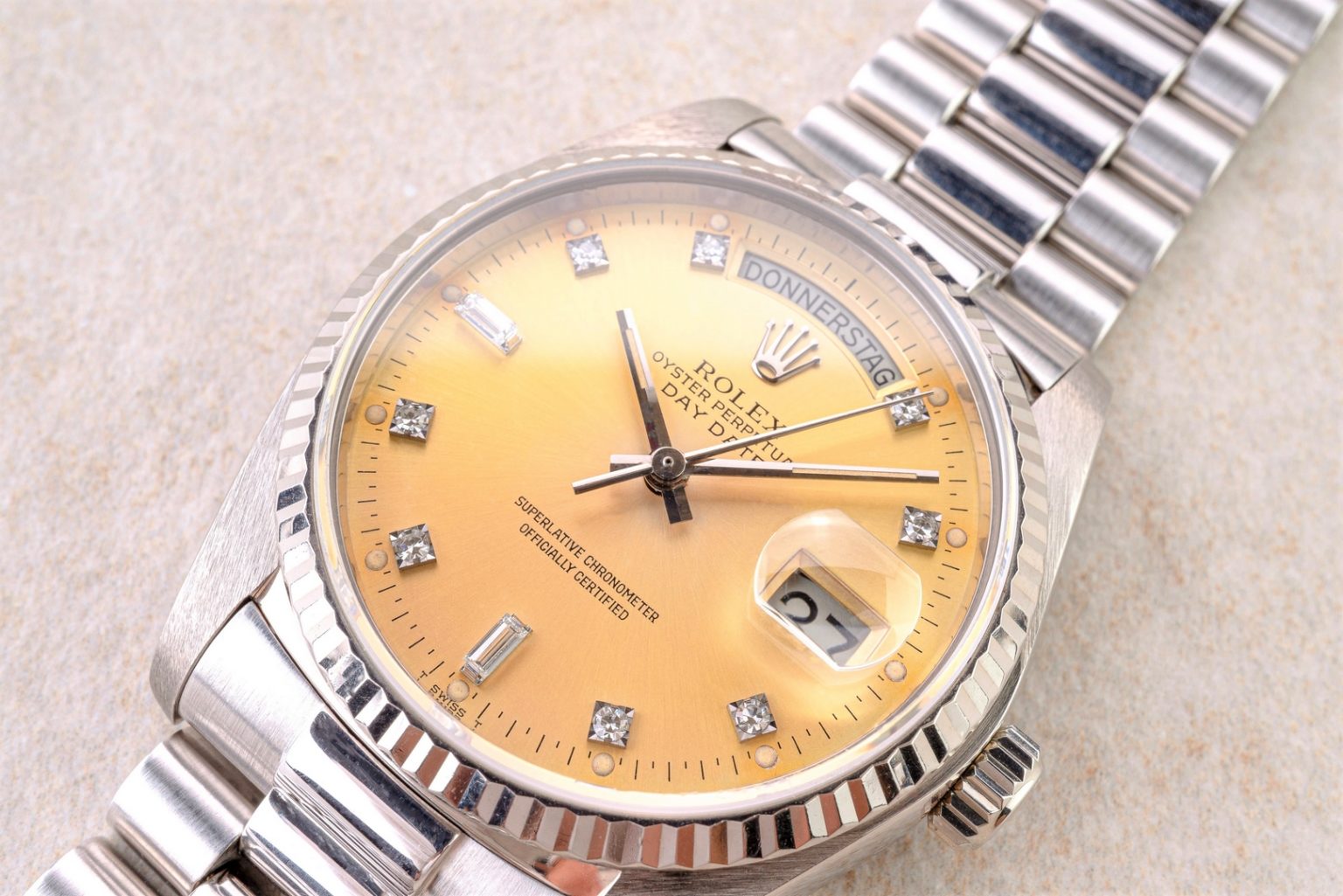 18049 Day-Date (crazy yellow tropical dial / collectors set) – THE WATCHGUY