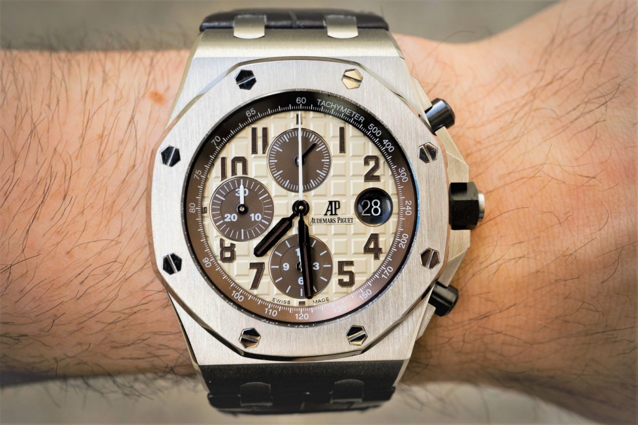 26470ST Royal Oak Offshore Safari (2016 full set / new AP leather strap ...