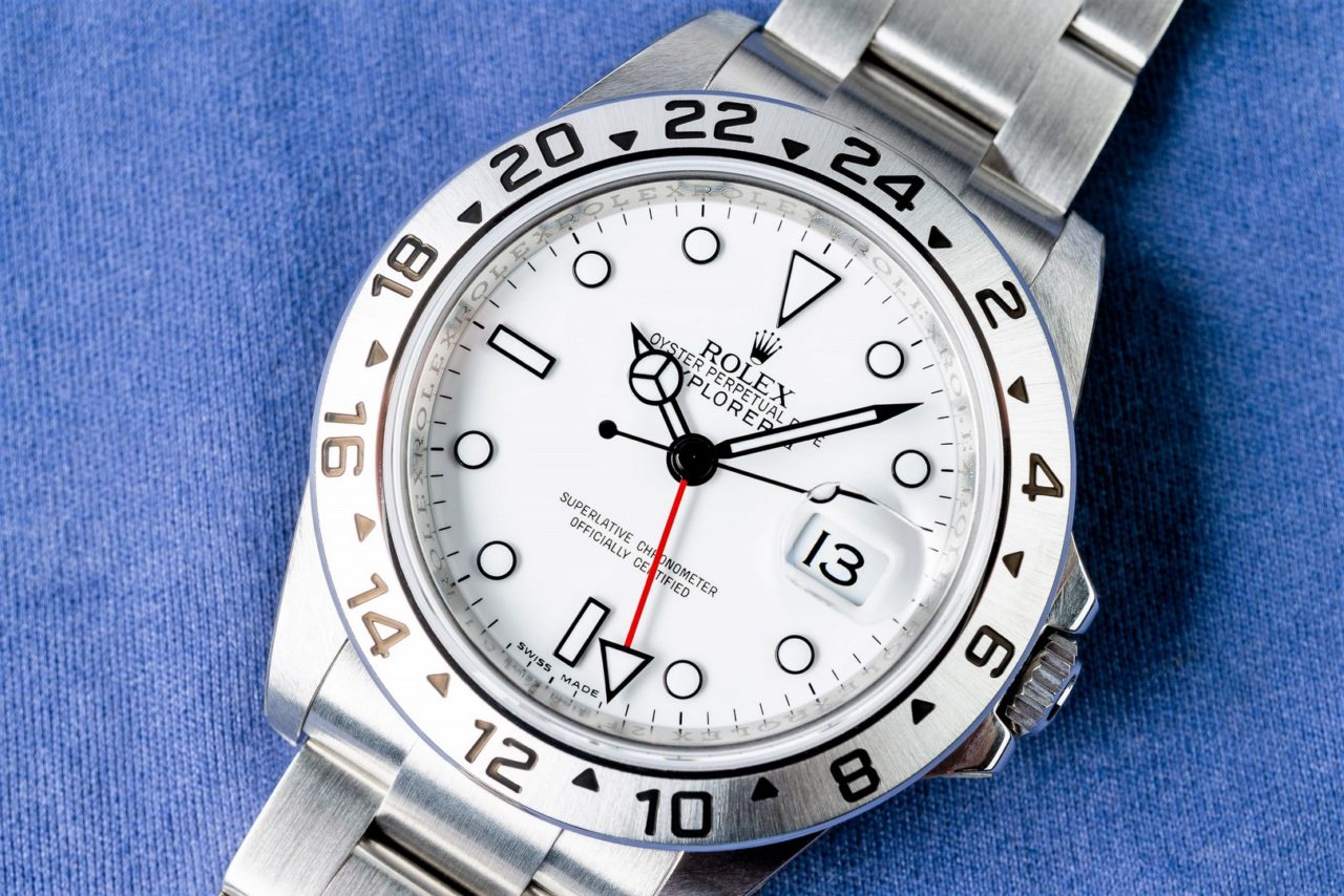16570 Explorer II (NOS stickers / random serial / 3186 caliber / polar ...