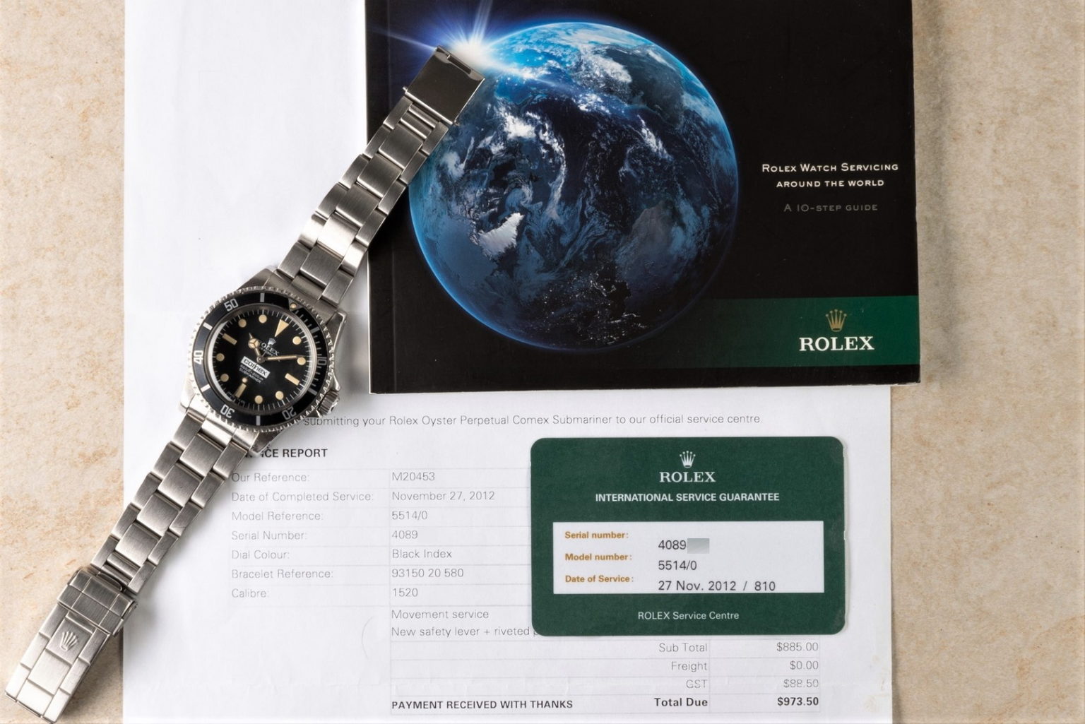 5514 COMEX Submariner (medium number / 100% correct / wonderful patina ...