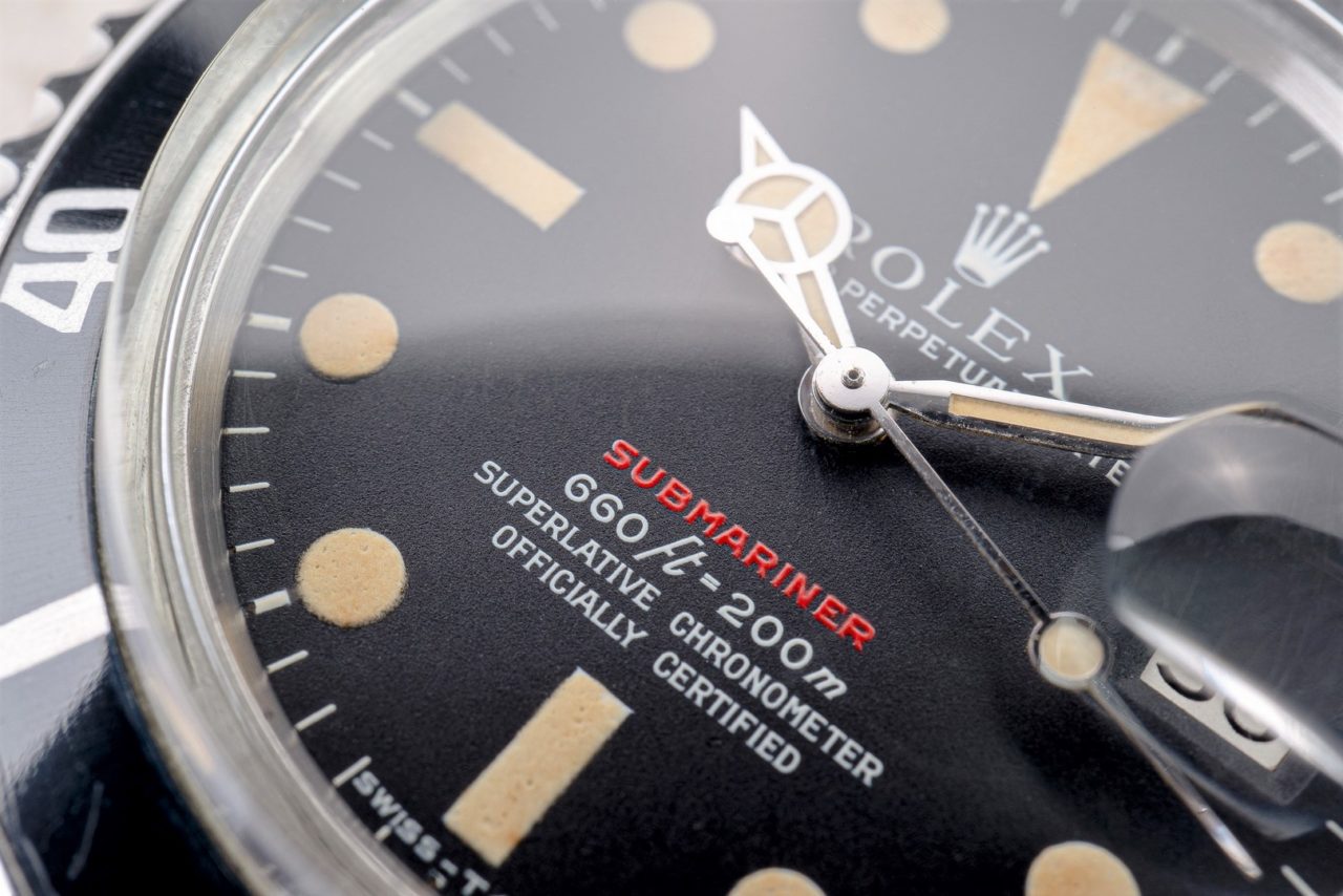 1680 RED Submariner (MKIV dial / mega kissing 4 inlay) – THE WATCHGUY