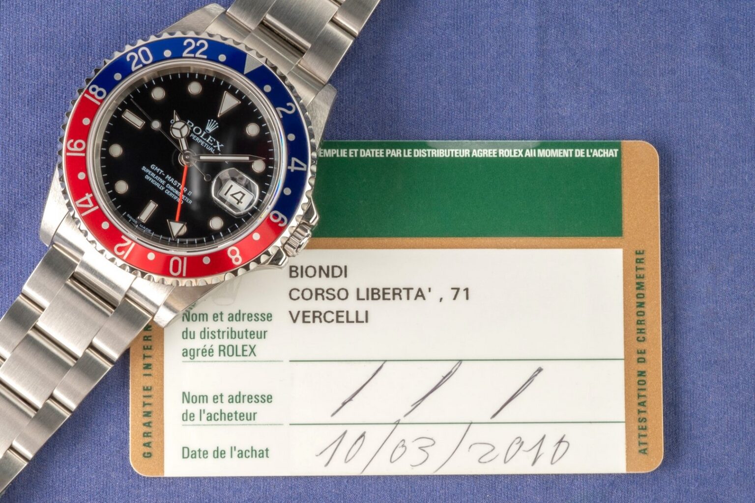 16710 GMT-Master II (new with full stickers / rectangular dial / super ...